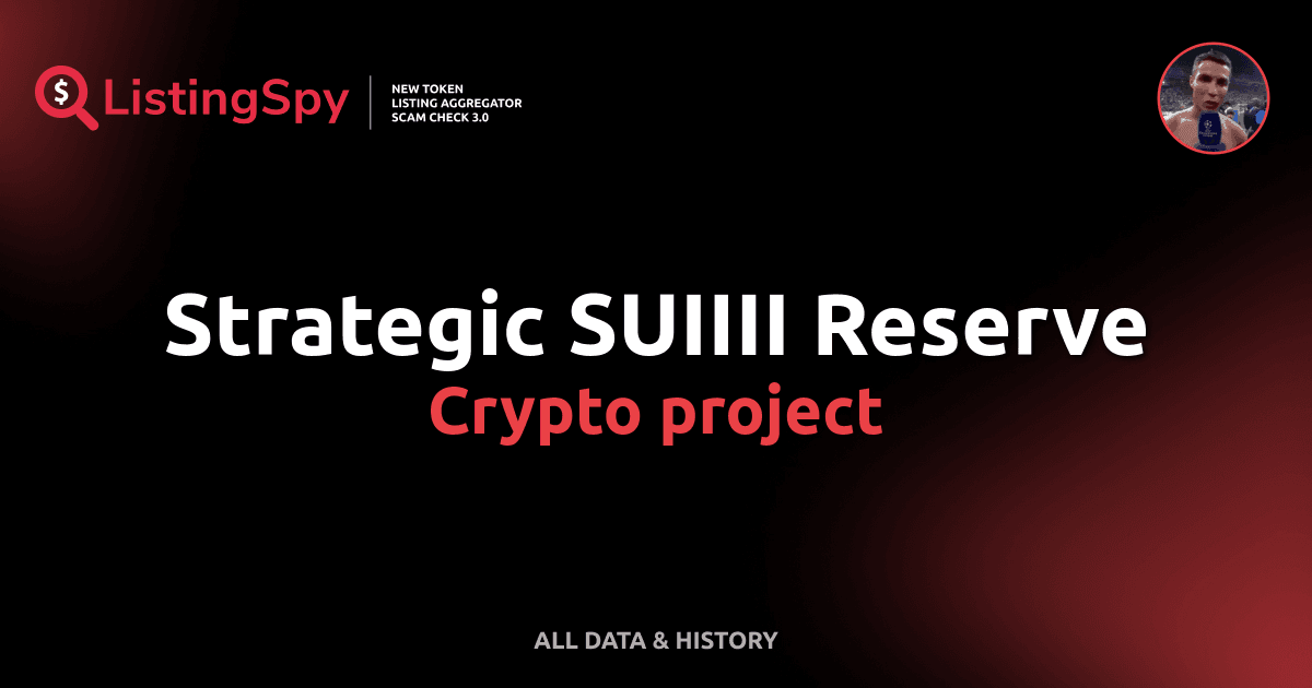 Strategic SUIIII Reserve crypto project: SSR token listings, events ...