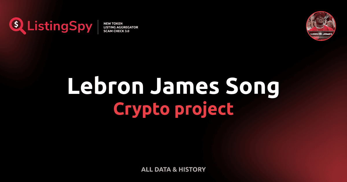 Lebron James Song crypto project: BRONSONG token listings, events ...