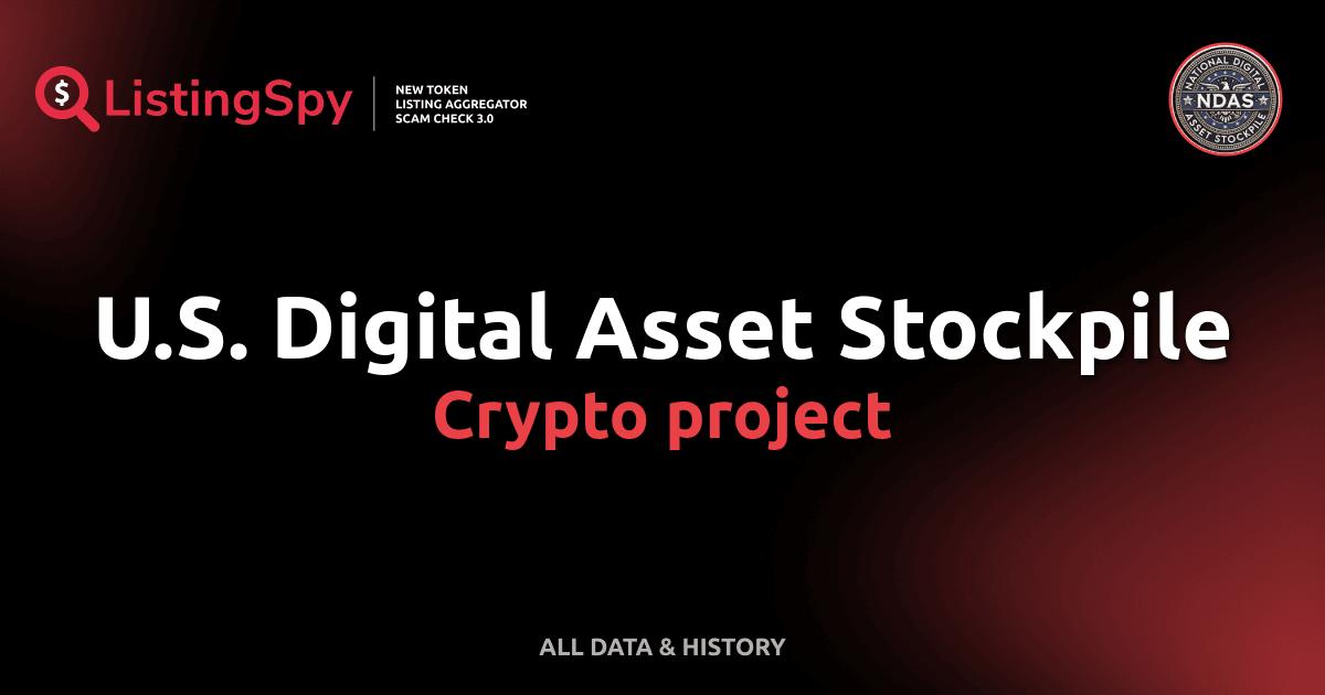 U.S. Digital Asset Stockpile crypto project: USDAS token listings ...