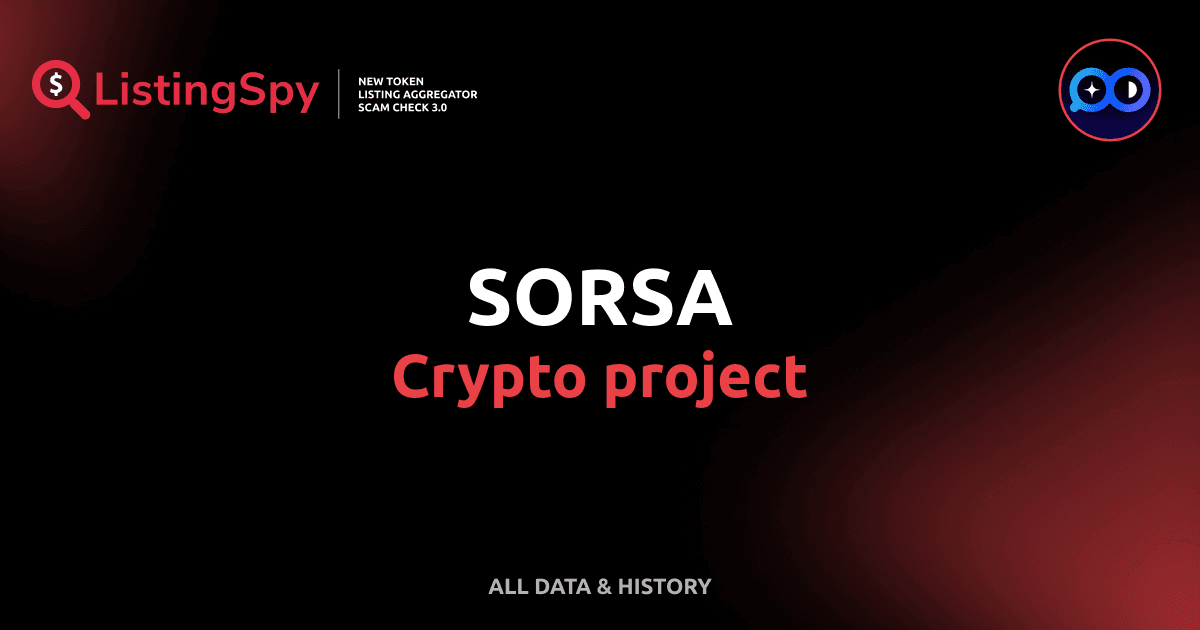 SORSA crypto project: SORSA token listings, events, analysis | ListingSpy