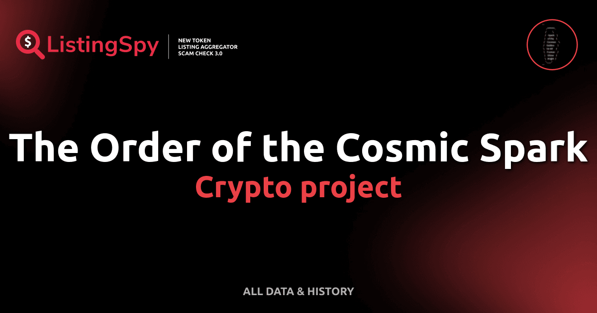 The Order of the Cosmic Spark crypto project: TOCS token listings ...