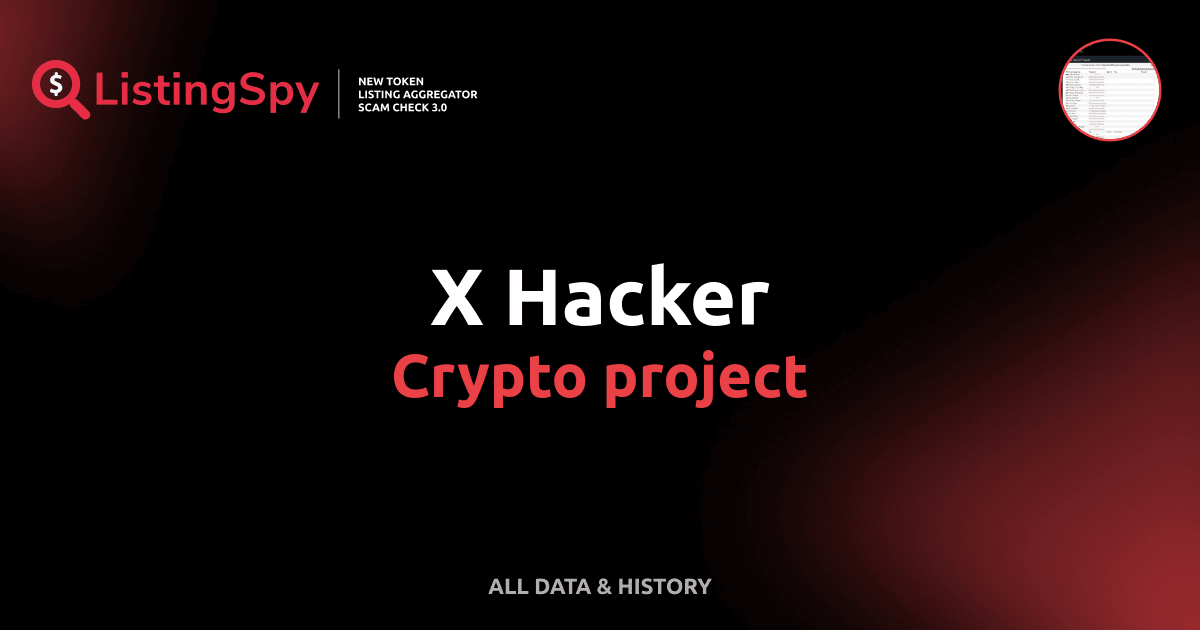 X Hacker crypto project: DARKSTORM token listings, events, analysis ...