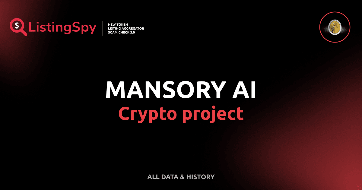 MANSORY AI crypto project: MNSAI token listings, events, analysis | ListingSpy