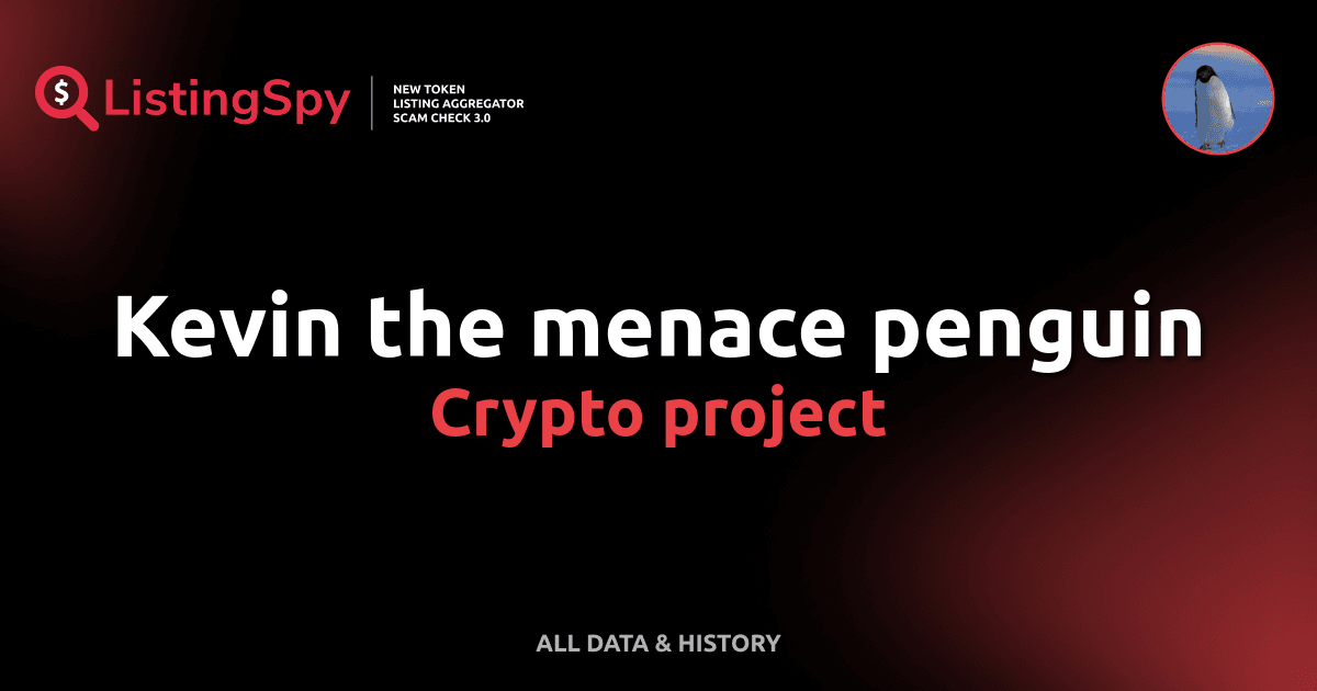 Kevin the menace penguin crypto project: Kevin token listings, events ...
