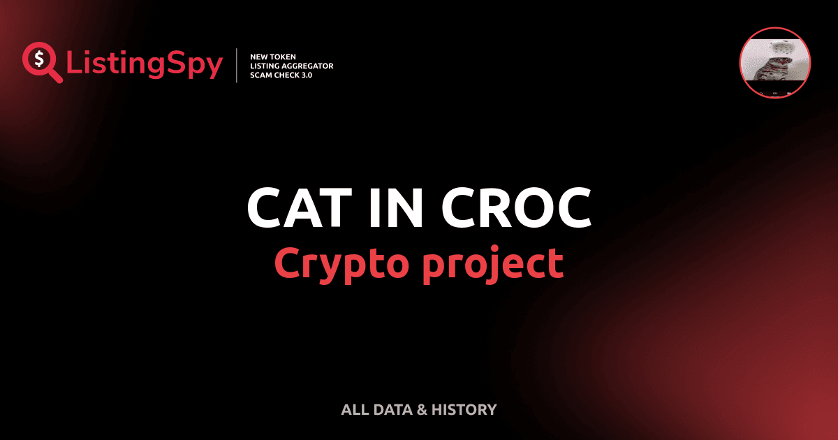 CAT IN CROC crypto project: CROCCAT token listings, events, analysis ...