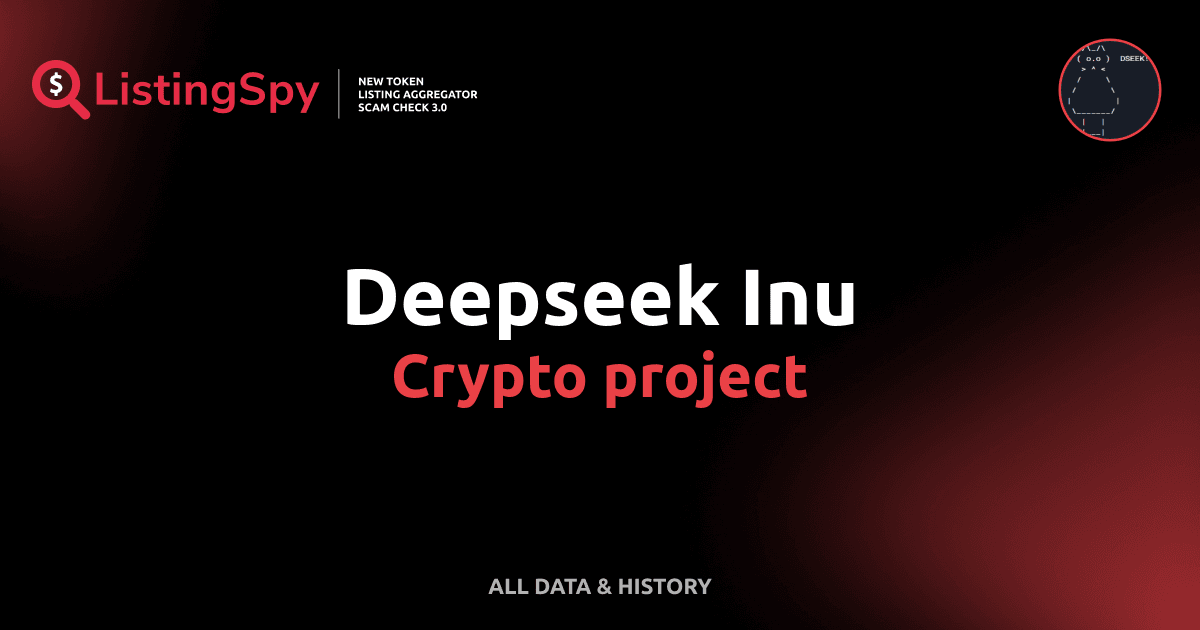 Deepseek Inu crypto project: DSEEK token listings, events, analysis | ListingSpy