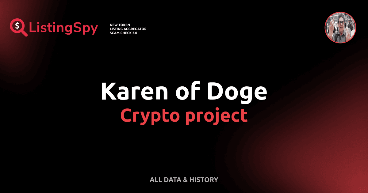 Karen of Doge crypto project: KOD token listings, events, analysis | ListingSpy