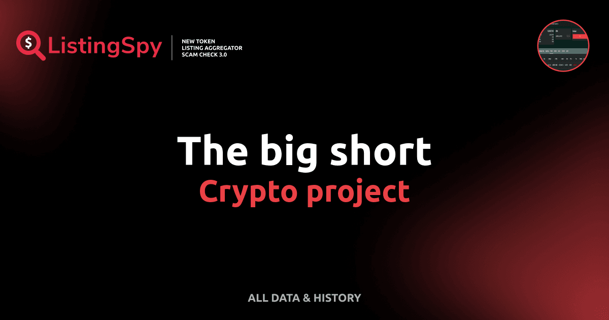 The big short crypto project: 0xf3f496c token listings, events ...