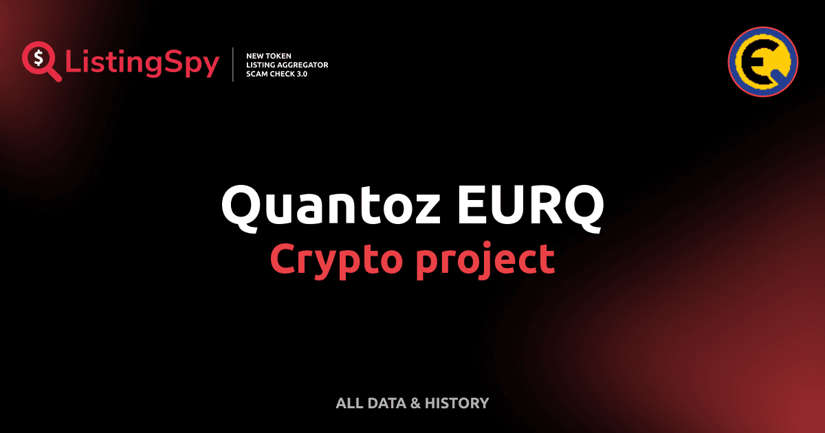 Quantoz EURQ crypto project: EURQ token listings, events, analysis | ListingSpy
