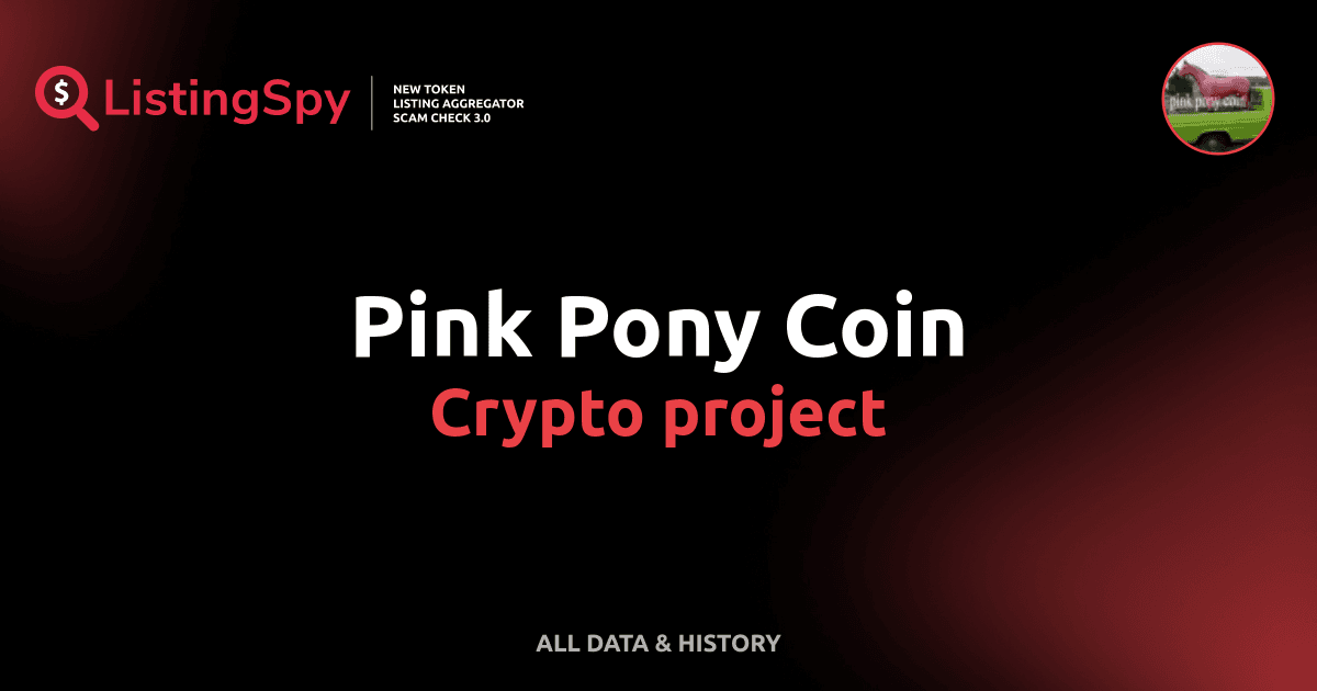 Pink Pony Coin crypto project: $PONY token listings, events, analysis ...