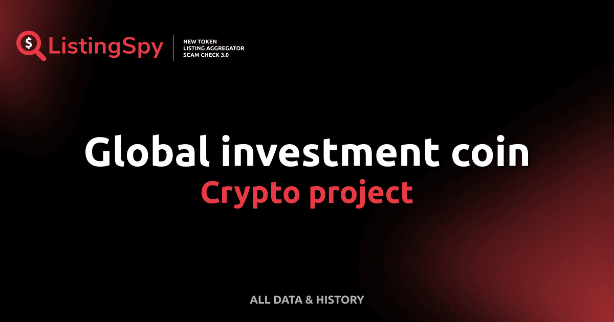 Global investment coin crypto project: GIC token listings, events ...