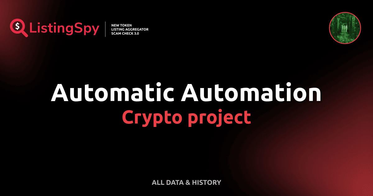 Automatic Automation crypto project: AA token listings, events ...