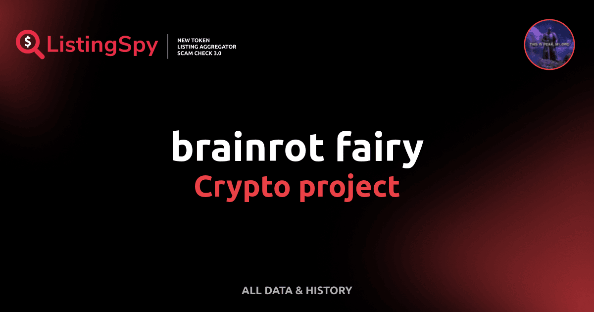 brainrot fairy crypto project: fairy token listings, events, analysis ...