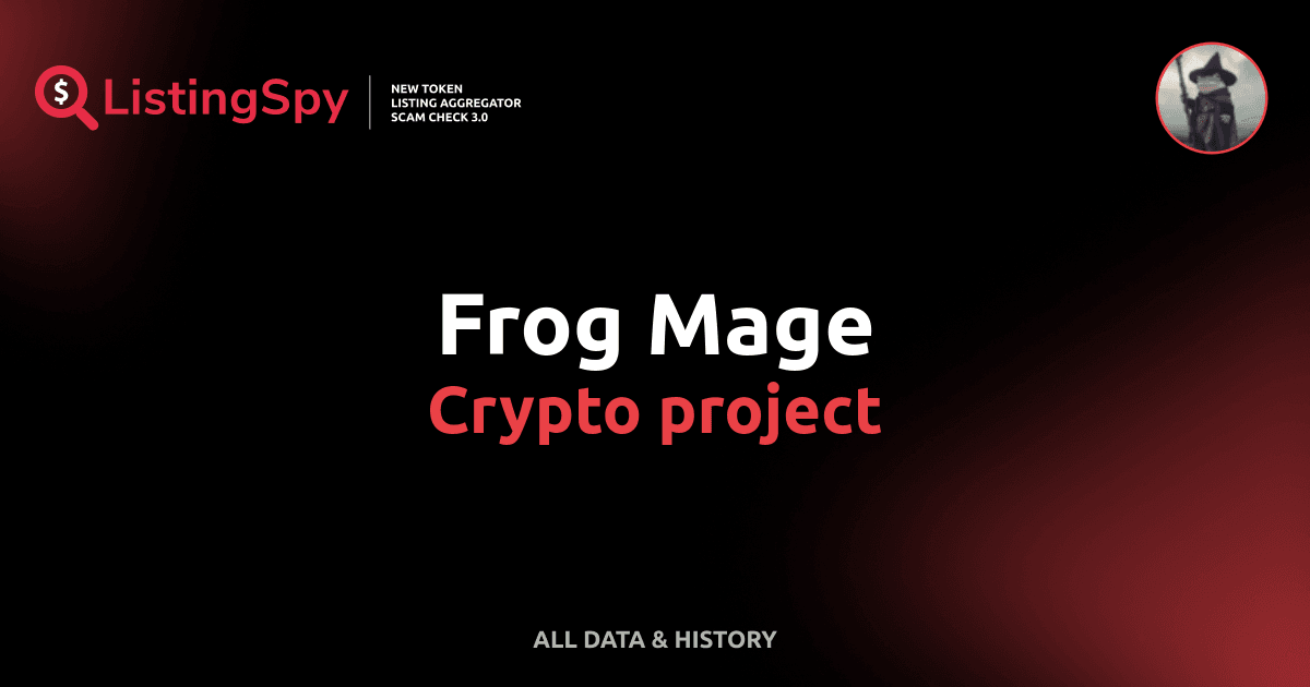 Frog Mage crypto project: FM token listings, events, analysis | ListingSpy