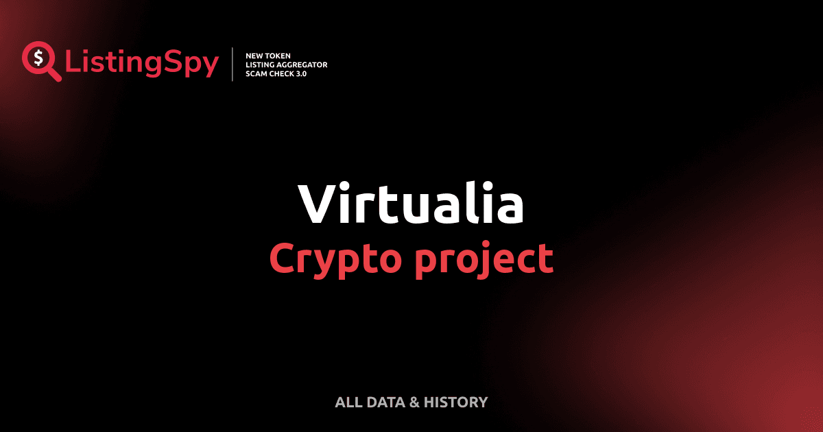 Virtualia crypto project: VIRTU token listings, events, analysis | ListingSpy