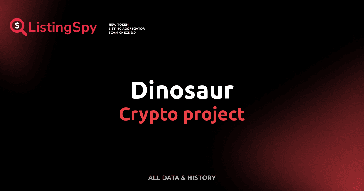 Dinosaur crypto project: DND token listings, events, analysis | ListingSpy
