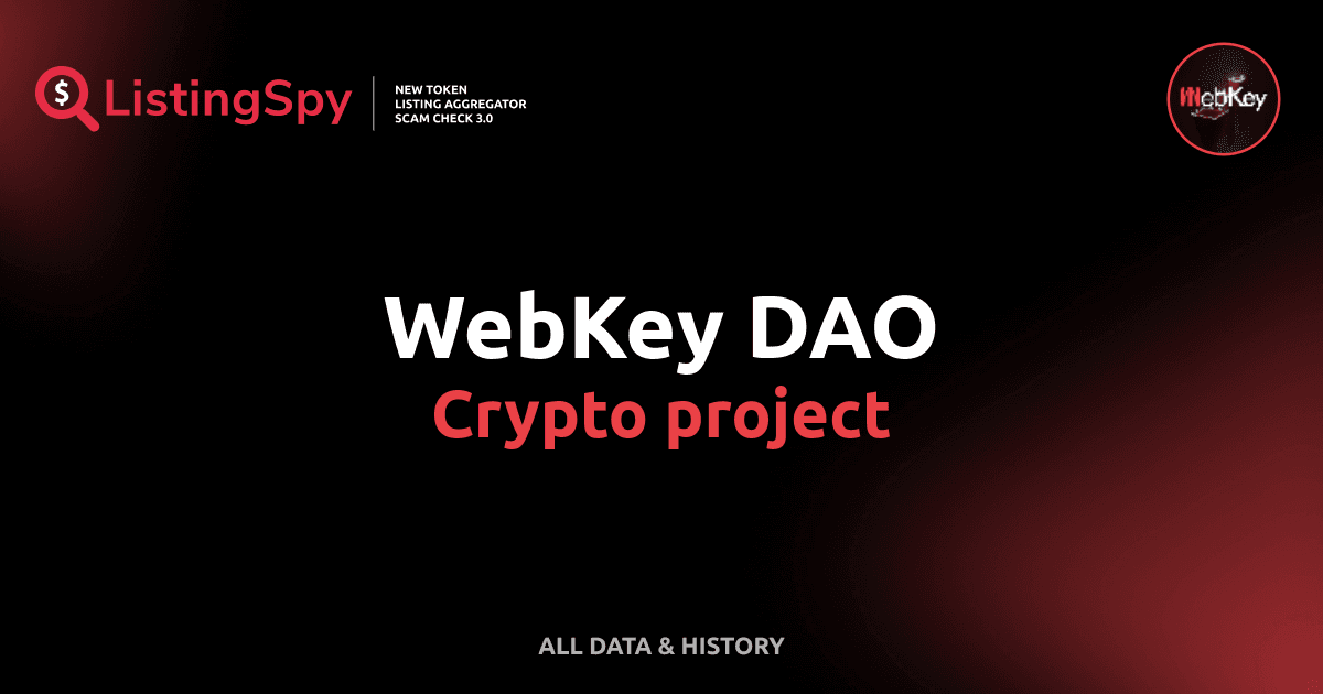 WebKey DAO crypto project: WKEYDAO token listings, events, analysis ...
