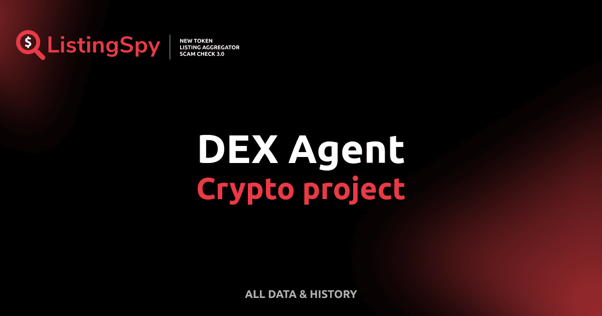 DEX Agent crypto project: UDX token listings, events, analysis | ListingSpy
