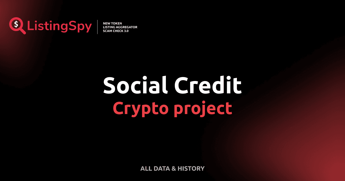 Social Credit crypto project: CREDIT token listings, events, analysis ...