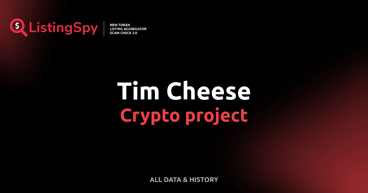 Tim Cheese crypto project: TIM token listings, events, analysis ...