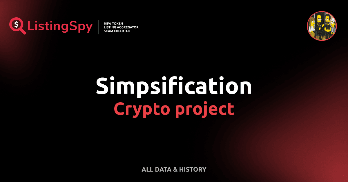 Simpsification crypto project: Simp token listings, events, analysis ...