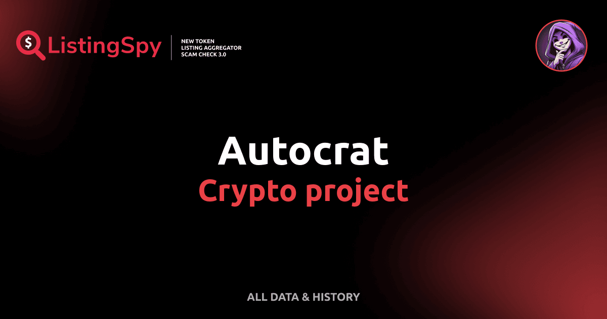Autocrat crypto project: AUT token listings, events, analysis | ListingSpy
