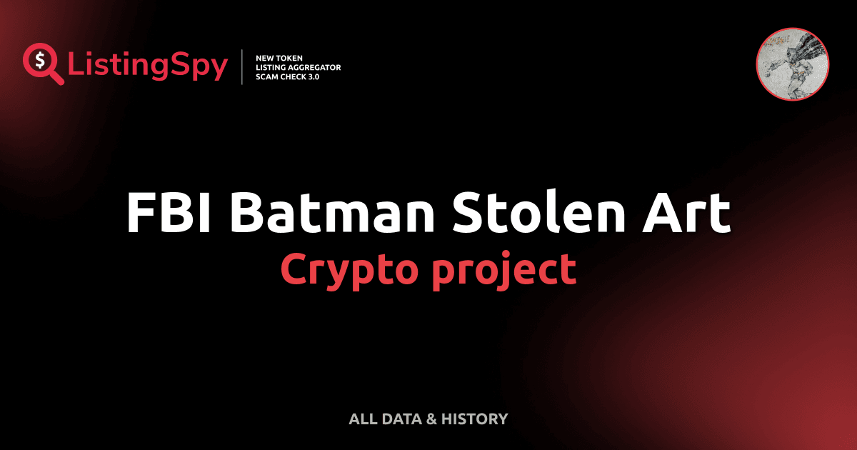 FBI Batman Stolen Art crypto project: Kapow token listings, events ...