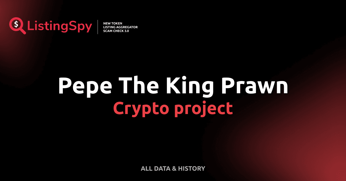 Pepe The King Prawn crypto project: PRAWN token listings, events ...