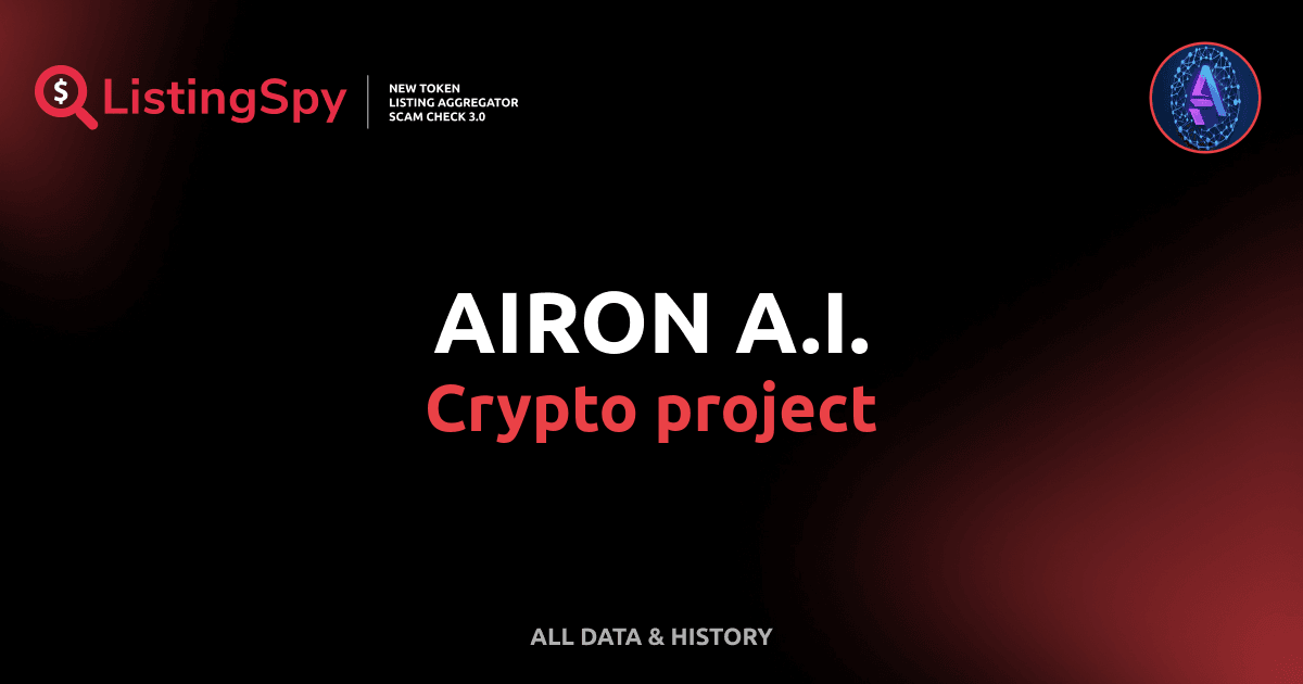 AIRON A.I. crypto project: AIRON token listings, events, analysis ...