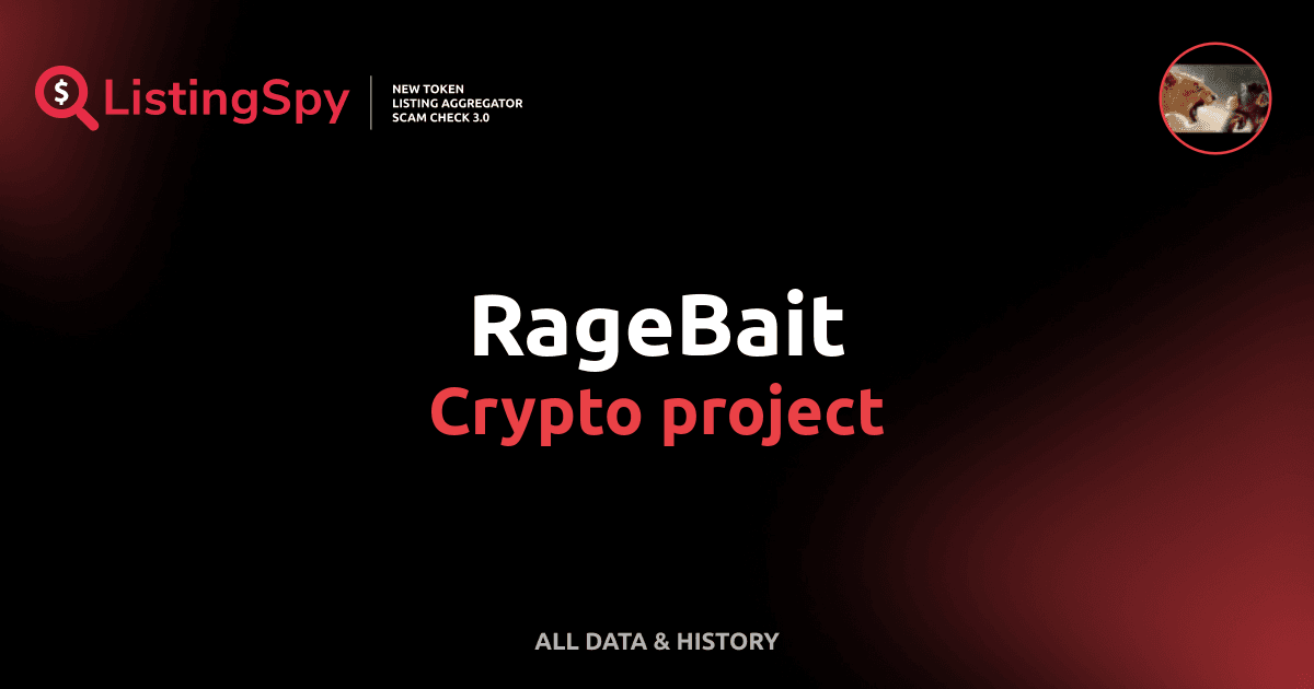 RageBait crypto project: ragebait token listings, events, analysis ...