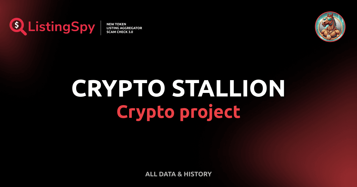 CRYPTO STALLION crypto project: crystall token listings, events, analysis | ListingSpy