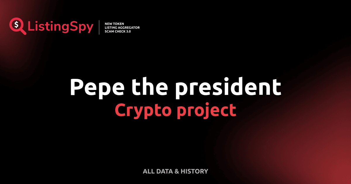 Pepe the president crypto project: $PEPEPRE token listings, events ...
