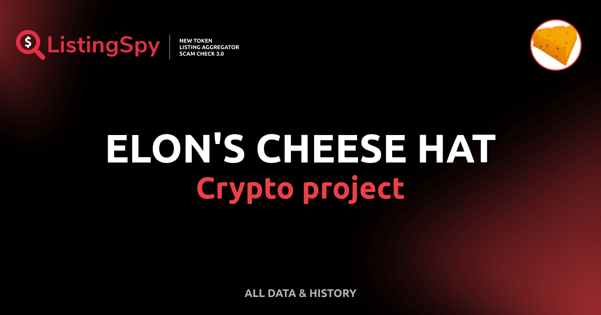 ELON'S CHEESE HAT crypto project: CHEESEHEAD token listings, events ...