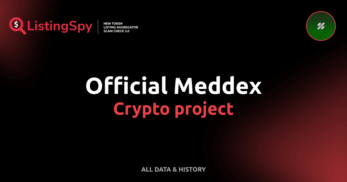 Official Meddex crypto project: MDX token listings, events, analysis ...