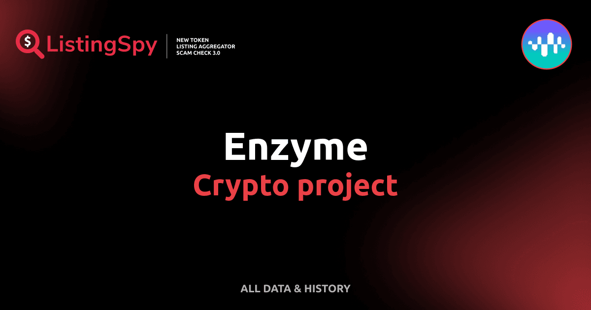 Enzyme crypto project: MLN token listings, events, analysis | ListingSpy