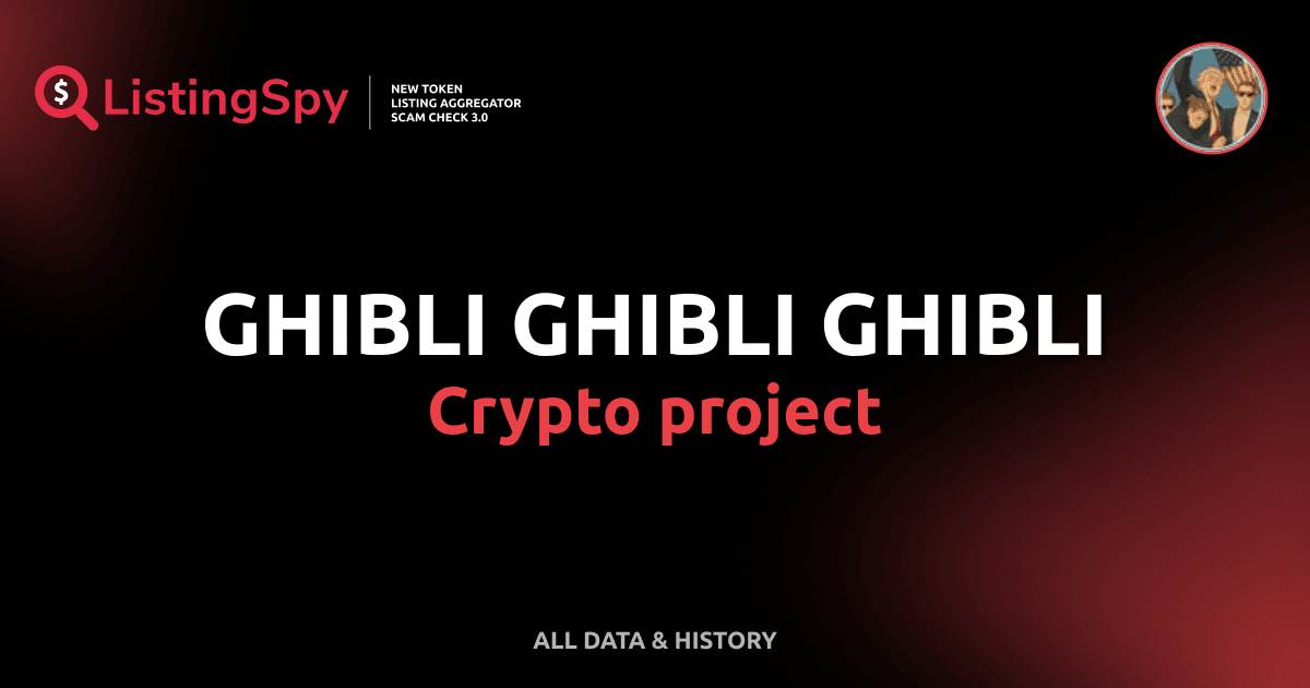 GHIBLI GHIBLI GHIBLI crypto project: 3G token listings, events ...