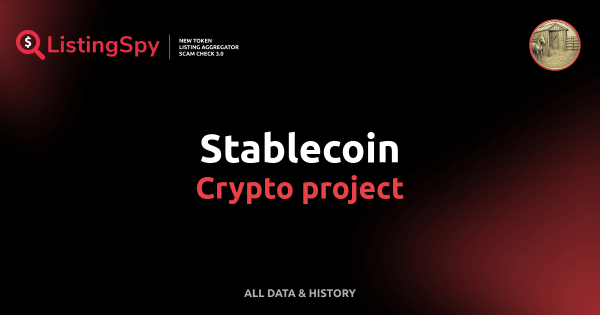 Stablecoin crypto project: Stablecoin token listings, events, analysis ...