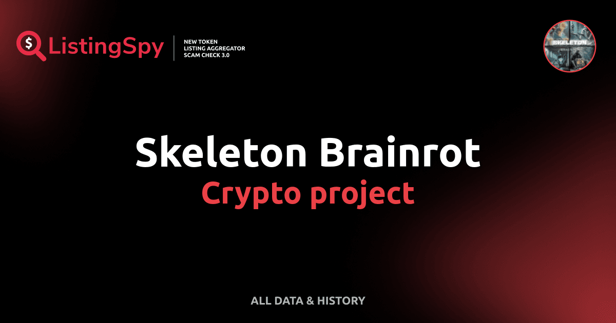 Skeleton Brainrot crypto project: Skelerot token listings, events ...