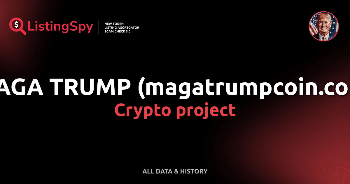 MAGA TRUMP (magatrumpcoin.com) crypto project: TRUMP token listings ...
