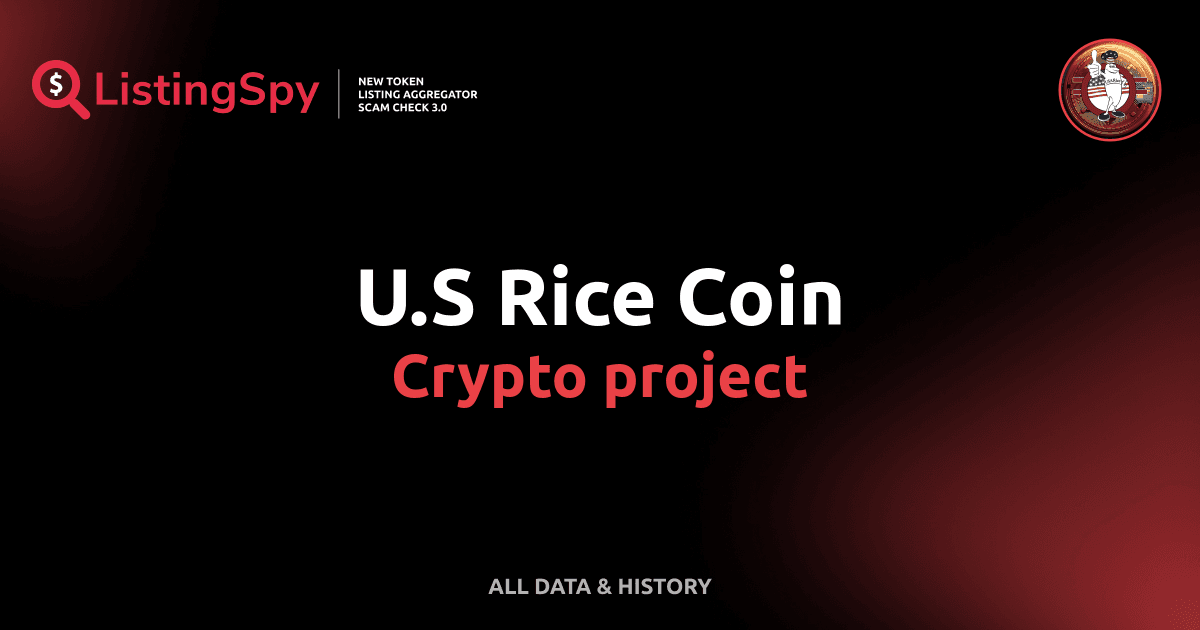 U.S Rice Coin crypto project: Ricky Rice token listings, events ...
