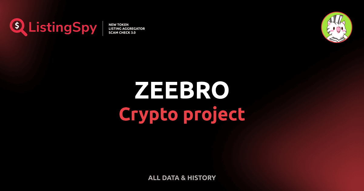 ZEEBRO crypto project: ZEEBRO token listings, events, analysis | ListingSpy