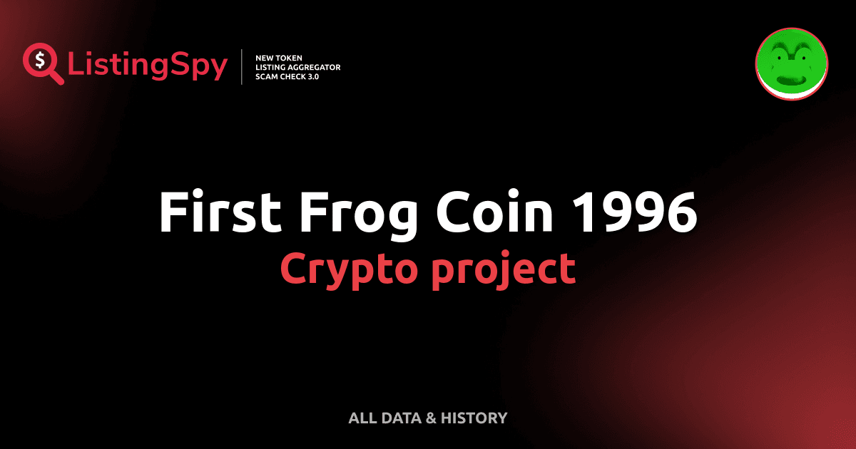 First Frog Coin 1996 crypto project: FrogCoin token listings, events ...