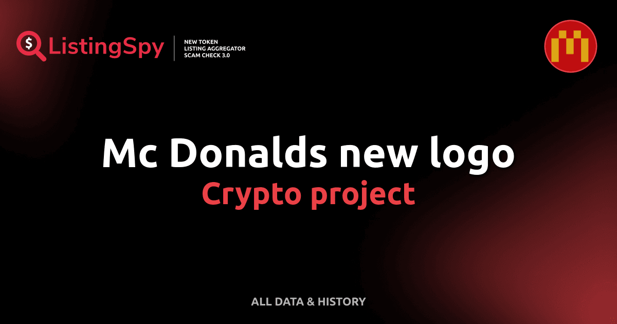 Mc Donalds new logo crypto project: mcCraft token listings, events ...