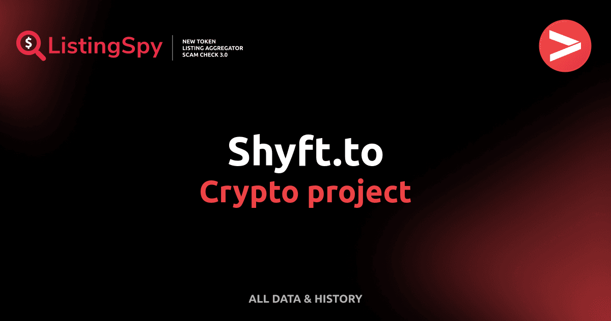Shyft.to crypto project: SHYFT token listings, events, analysis | ListingSpy