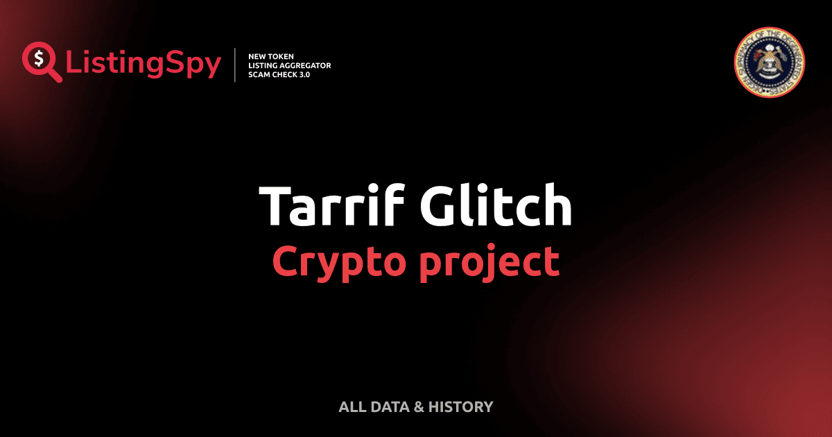 Tarrif Glitch crypto project: TG token listings, events, analysis ...