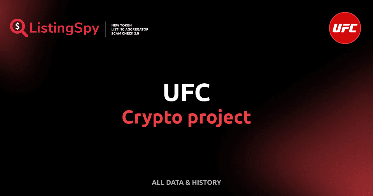 UFC crypto project: UFC token listings, events, analysis | ListingSpy