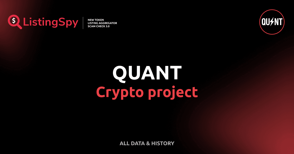 QUANT crypto project: QUANT token listings, events, analysis | ListingSpy