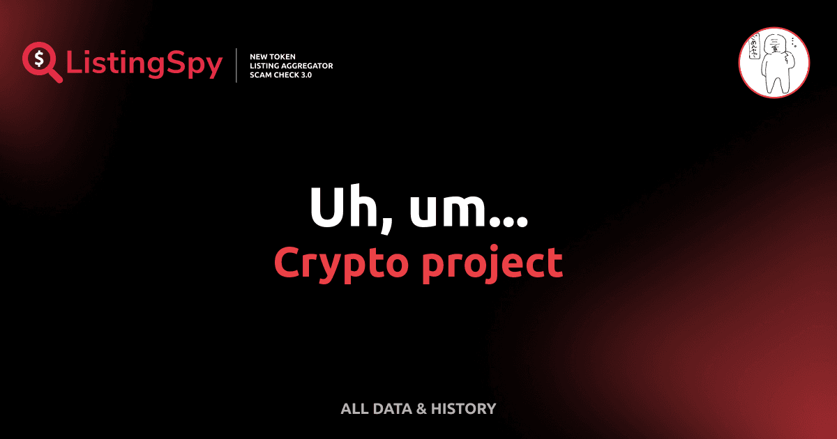 Uh, um... crypto project: Mie token listings, events, analysis | ListingSpy