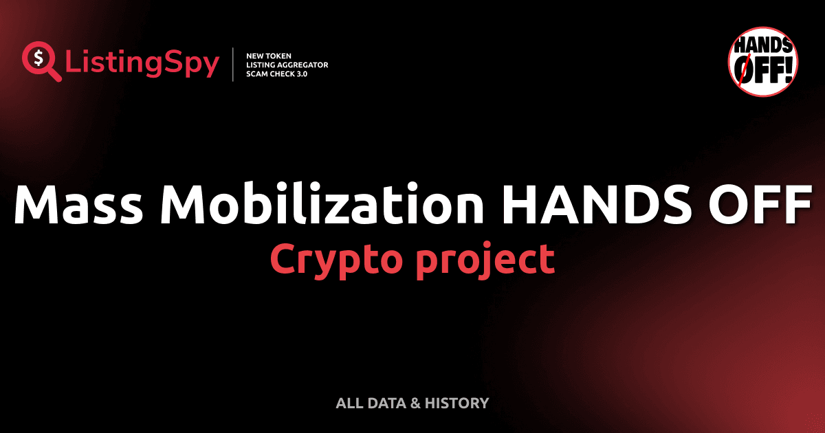 Mass Mobilization HANDS OFF crypto project: HANDS OFF token listings ...
