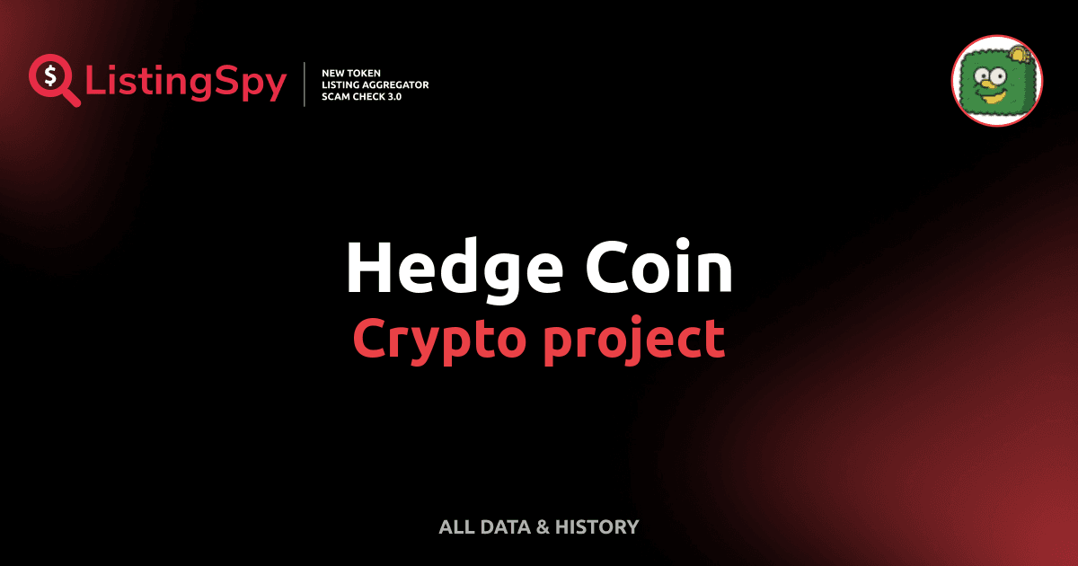 Hedge Coin crypto project: hedgecoin token listings, events, analysis ...